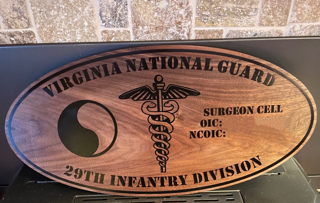 Fully Customizable Walnut/resin Inlay Military Office Sign / Unit ...