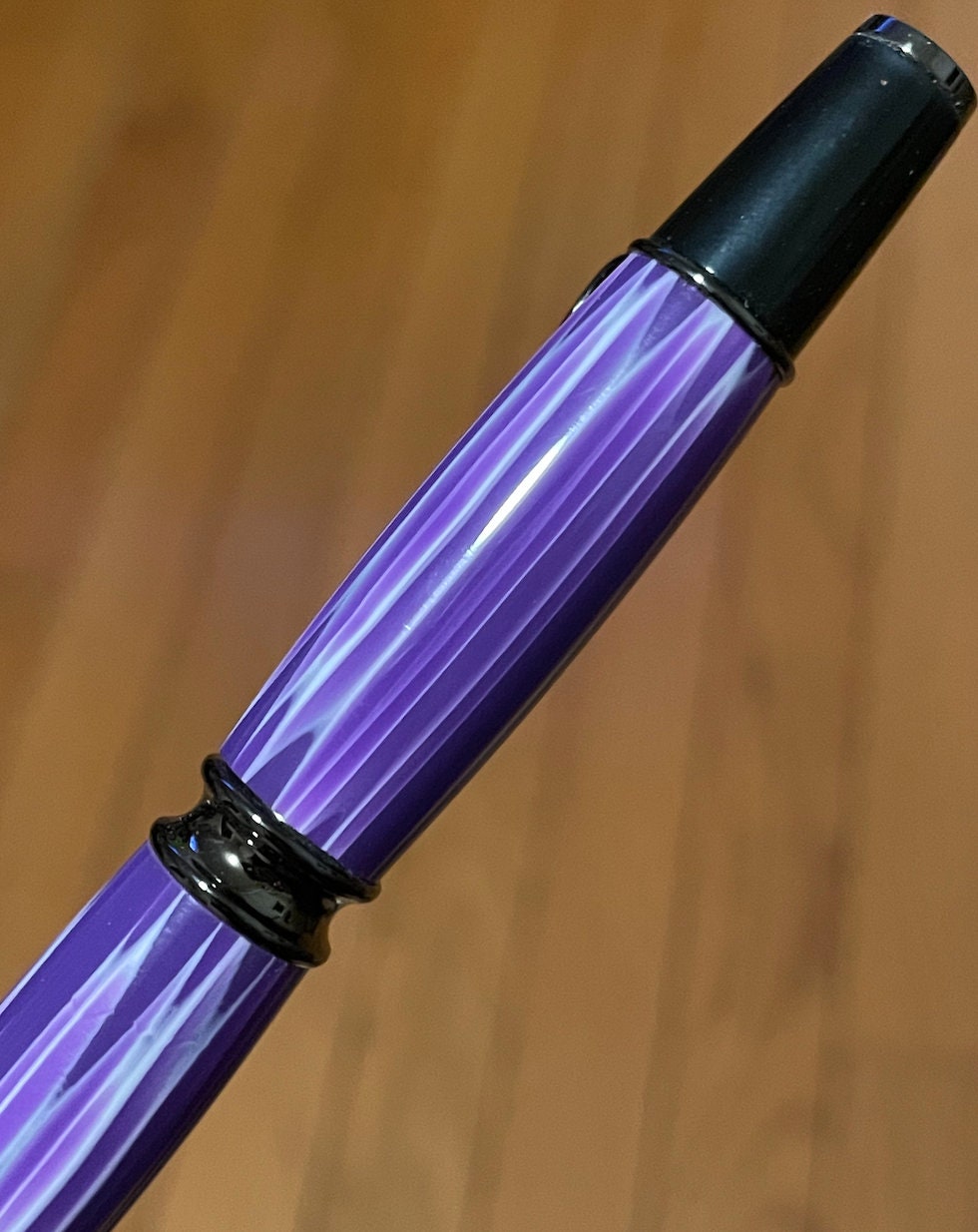 Custom Purple and White Resin Hand Made "patrizio" Ink Pen - Etsy