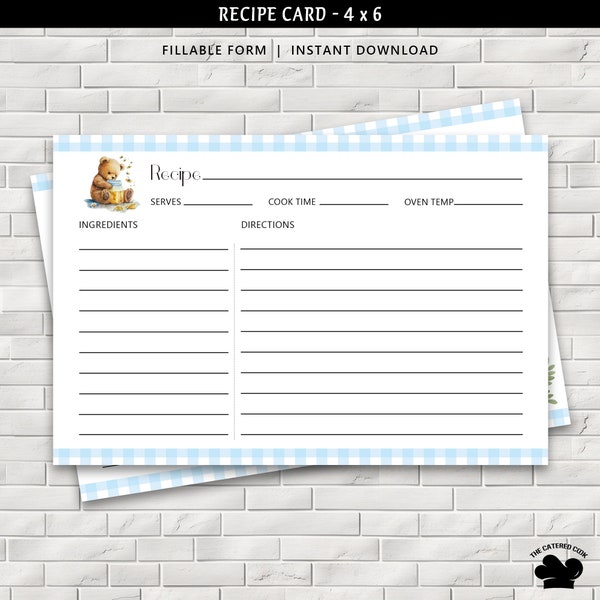 4 X 6 Recipe Cards - Etsy