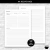 Printable A4 Recipe Page With an Easter Bunny and Striped Border ...