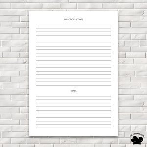 Printable A4 Recipe Page With Coffee Design, Fillable A4 Recipe Page ...