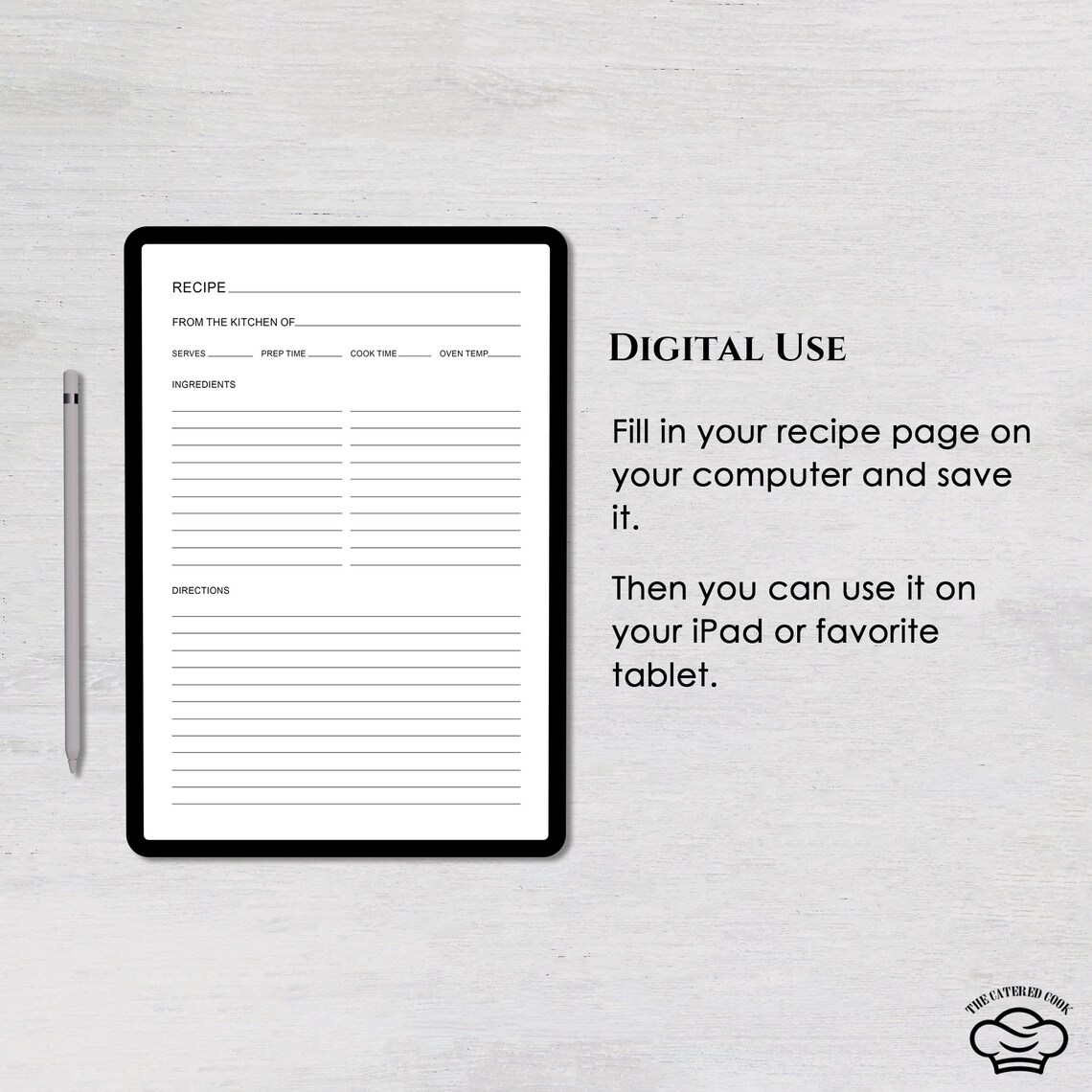 Printable A5 Recipe Page With Minimalist I Design, Fillable A5 Recipe ...