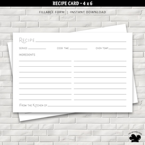 Recipe Cards - Etsy