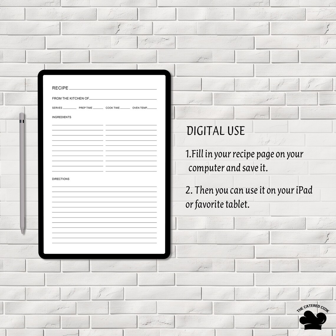 Printable A5 Recipe Page With Minimalist I Design, Fillable A5 Recipe ...
