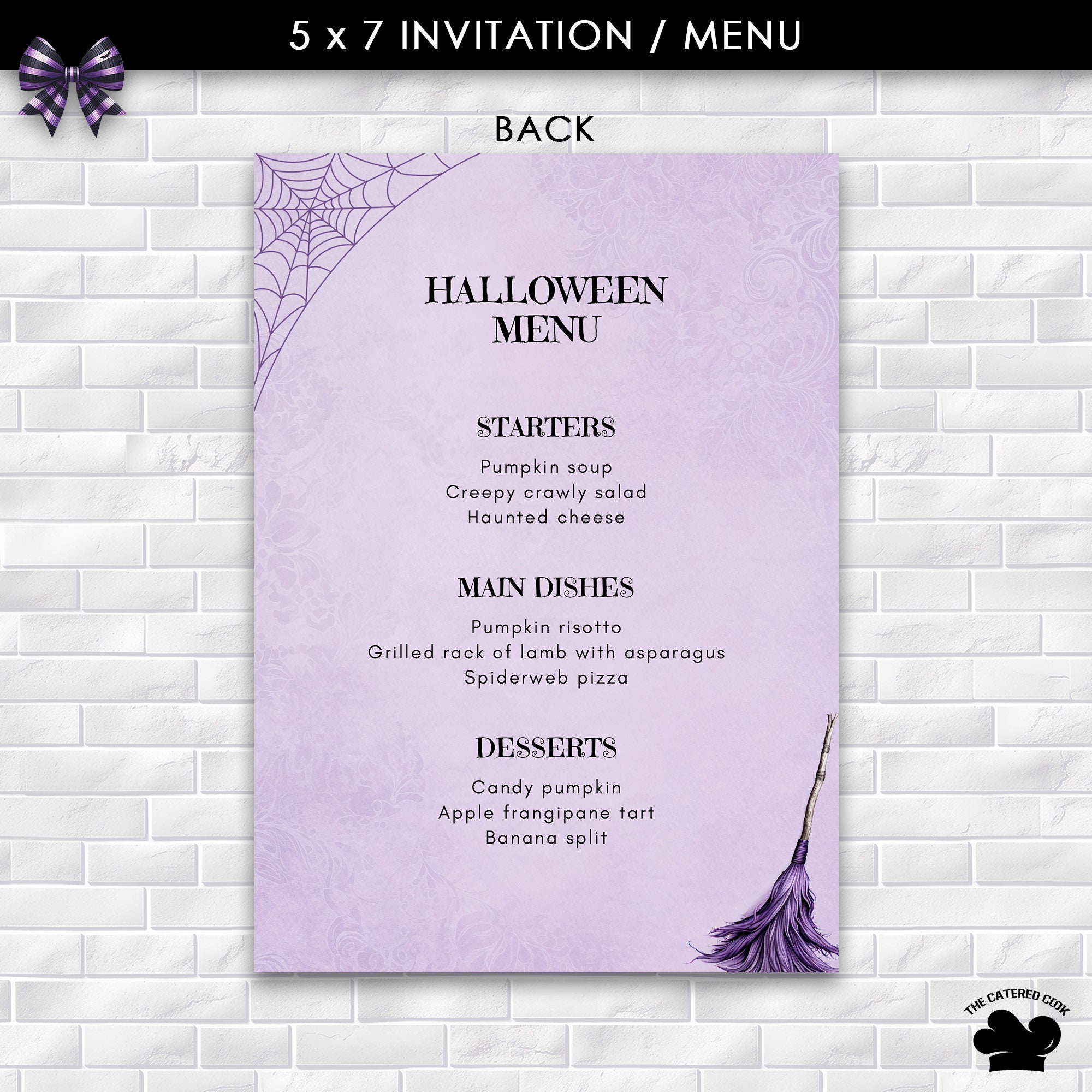 Editable Canva Halloween Witchy Invitation Menu Template, Printable ...