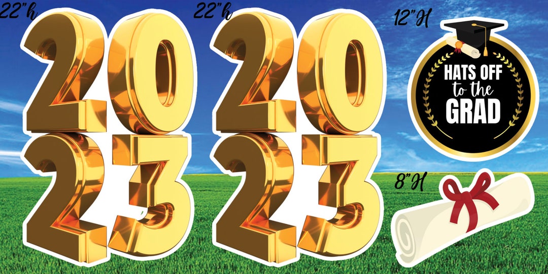 Class of 2023 Graduation | Yard Card Set - UV High Resolution Coroplast ...