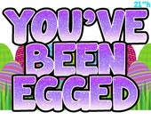 You've Been Egged Egged Yard Card Set Easter UV - Etsy