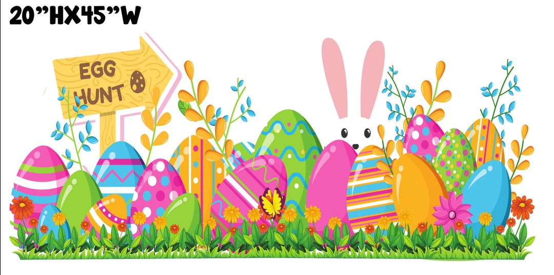 Happy Easter Filler Ez Set | Egg Hunt | Bunny Yard Card Set - UV High ...