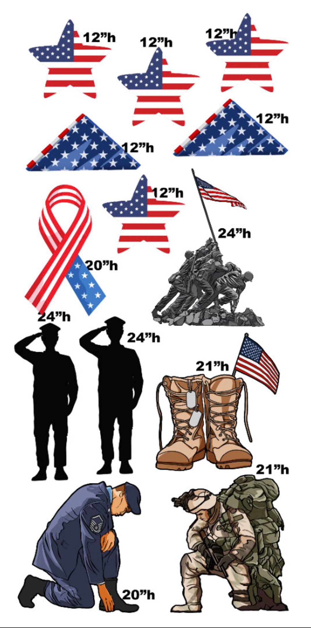 Memorial Day | Patriotic | Yard Cards - UV High Resolution Coroplast ...