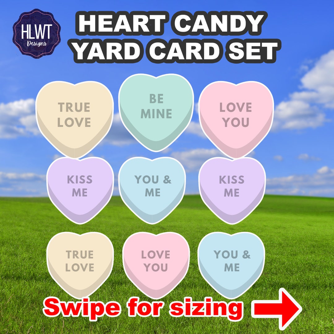 Valentines Day Sweetheart Candy | Heart Candy| Yard Card Set - UV High ...
