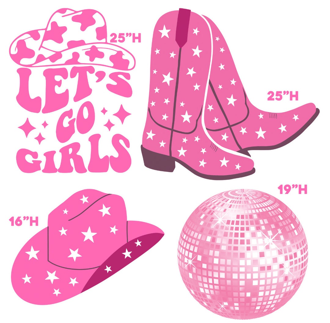 Pink Disco Ball | Cowboy Hate | Cowboy Boots | - UV High Resolution ...