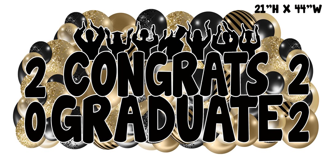 Congrats Grad Ez Set | Different Colors Available| Glitter| Yard Card ...