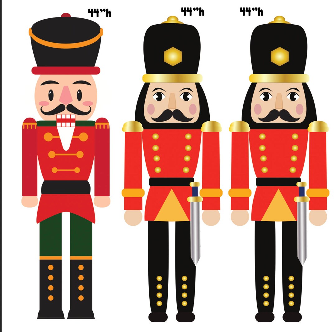 Large Christmas Nutcrackers Yard Card Set - UV High Resolution ...