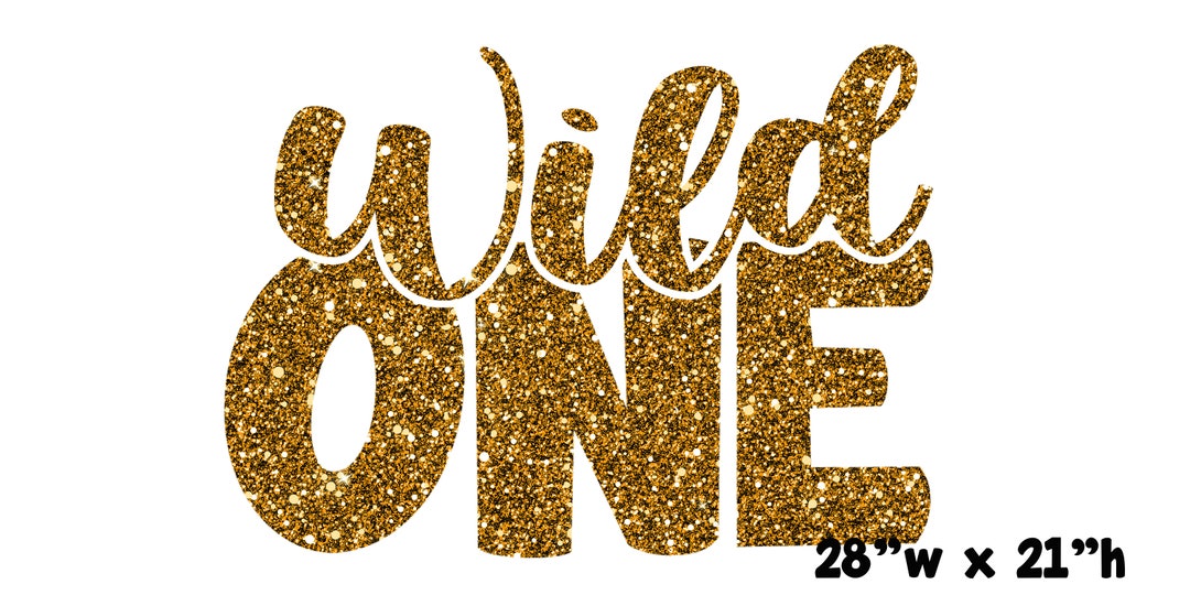Gold Wild One Birthday Ez Set | Yard Card Set - UV High Resolution ...