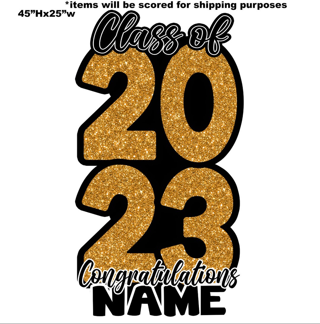 CUSTOM Large 2023 GRADUATION Ez Set Yard Cards - UV High Resolution ...
