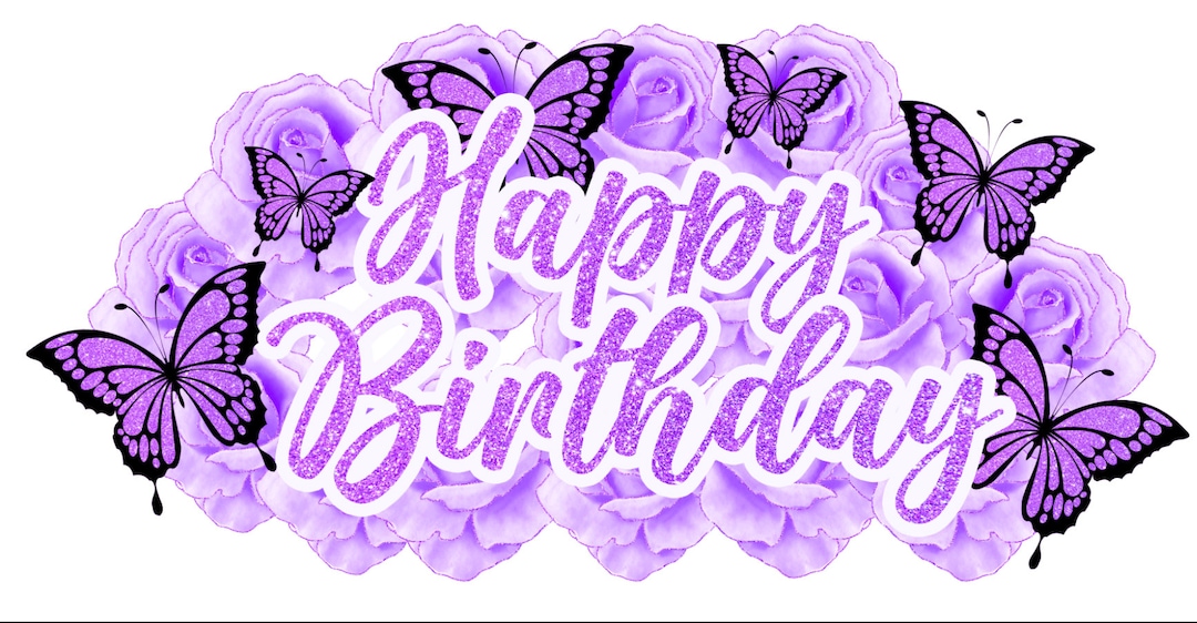 Happy Birthday Floral Butterflies Ez Set Yard Card Set - UV High ...