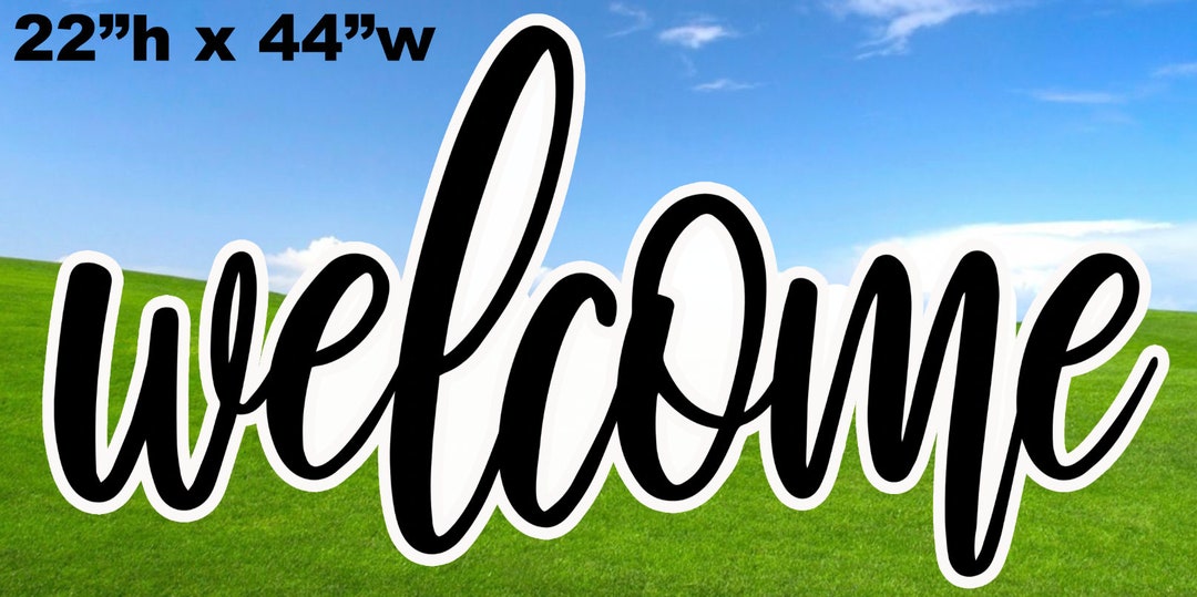 Large Welcome Sign Ez Set Colorful Yard Card Set - UV High Resolution ...