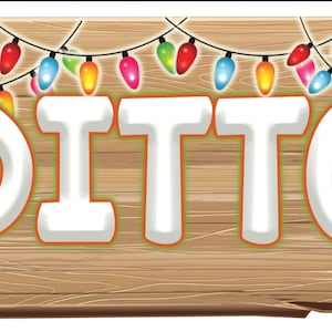 Ditto Christmas Light Sign - Etsy
