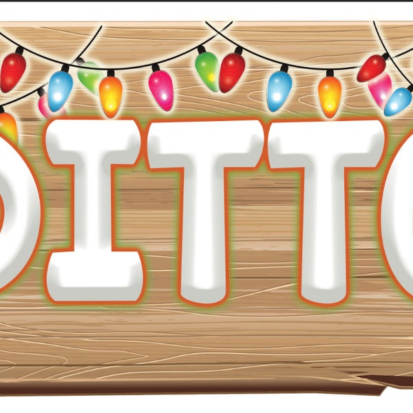 Ditto Christmas Light Sign - Etsy