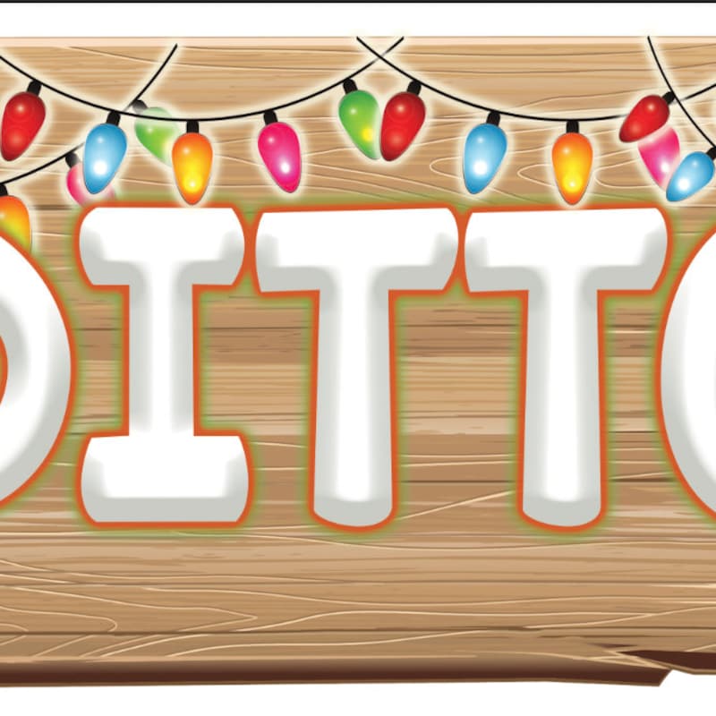 Ditto Christmas Light Sign - Etsy