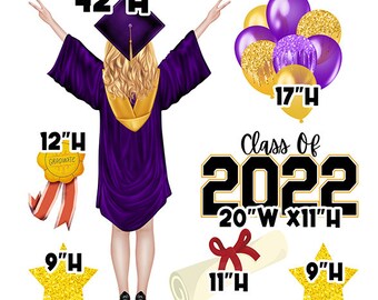Graduation Flairs Yard Cards Uv High Resolution Coroplast - Etsy