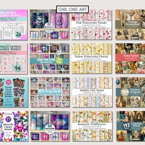 Reading List Printable Bookmarks Bundle Downloadable Digital Bookmark ...