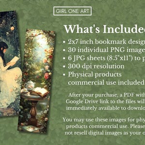 Garden Reading Printable Bookmarks Bundle Downloadable PNG JPG Reader ...