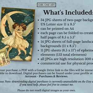 Vintage Fairies Junk Journal Kit Instant Download Digital Scrapbook ...