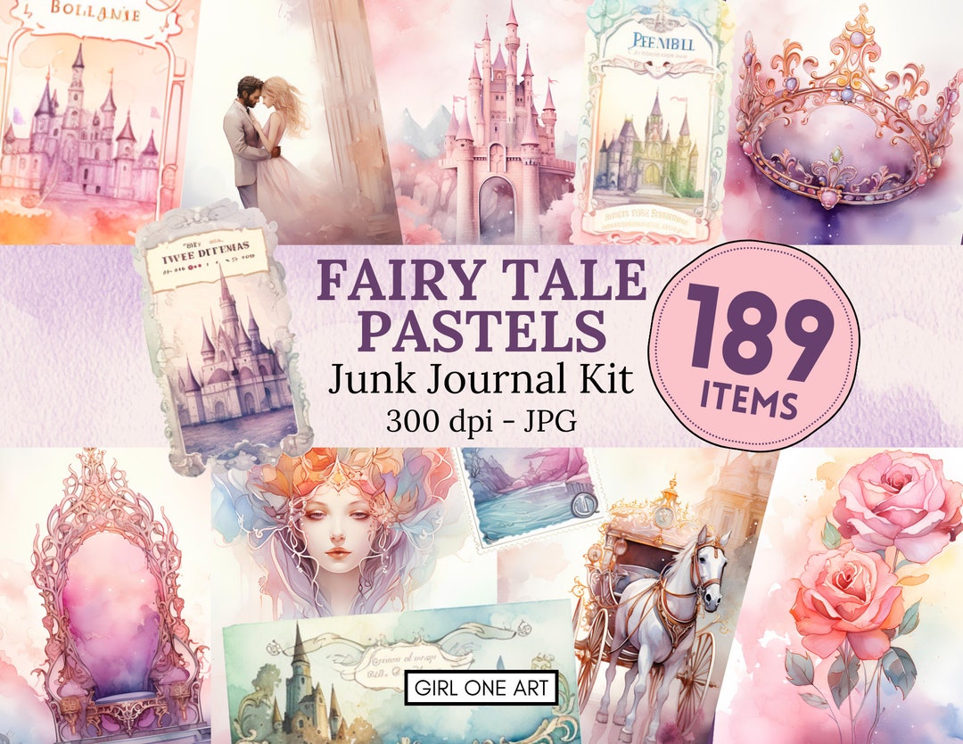 Fairy Tale Junk Journal Kit Instant Download Digital Scrapbook Paper ...