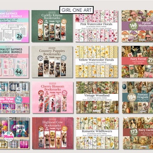 Spring Meadows Printable Bookmark Bundle PNG & JPG Print and Cut ...