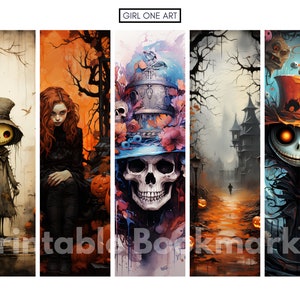 Halloween Printable Bookmarks Mega Bundle, Spooky Witches, Haunted ...