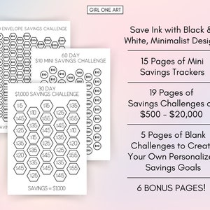 Money Saving Challenge Savings Tracker Printables Savings Tracker ...