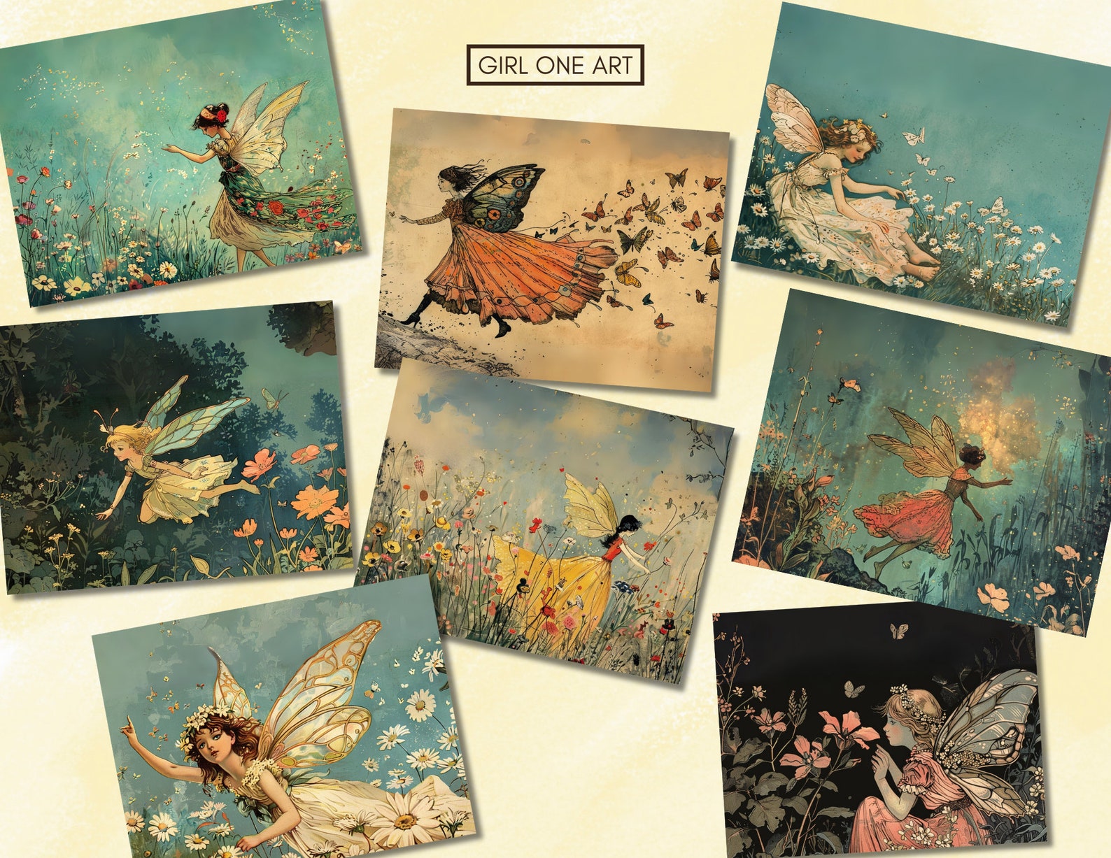 Spring Fairies Junk Journal Kit Digital Download Fairy Scrapbook Paper ...