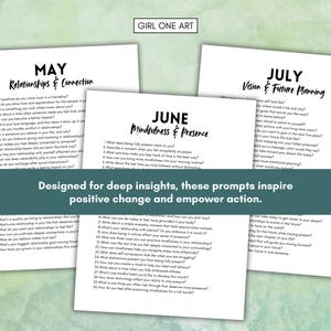 365 Daily Journal Prompts: Personal Growth & Mindfulness (printable PDF ...