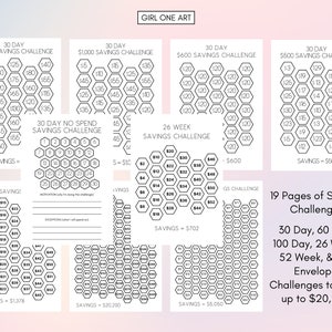 Money Saving Challenge Savings Tracker Printables Savings Tracker ...