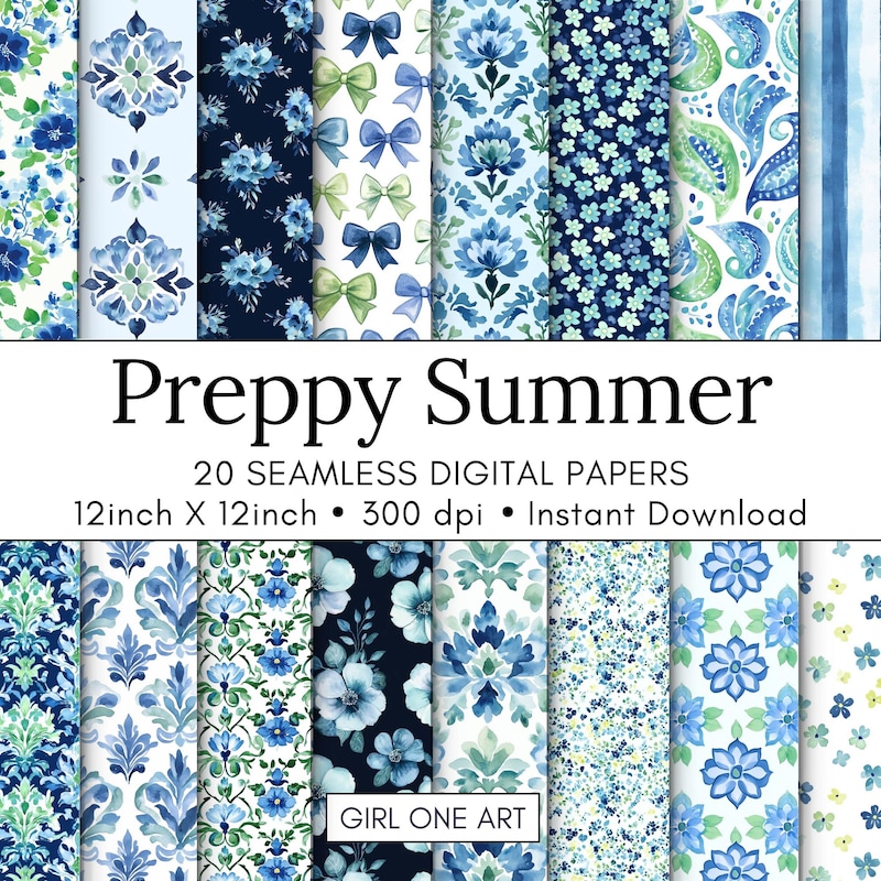 Preppy Blue Wallpapers - Etsy
