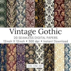 Vintage Gothic Seamless Papers Digital Download Commercial Use ...