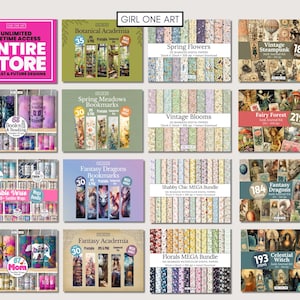 Garden Reading Printable Bookmarks Bundle Downloadable PNG JPG Reader ...