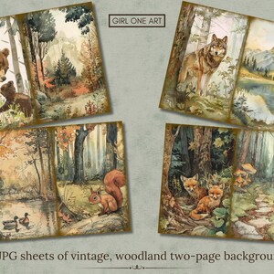 Woodland Junk Journal Kit Digital Download Scrapbook Paper Forest Fairy ...