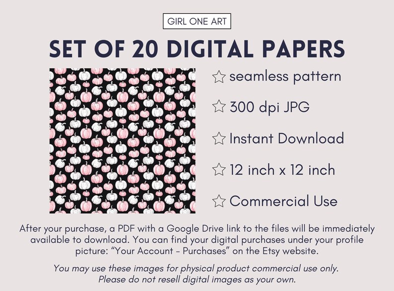 Pink & Black Halloween Digital Paper Pack Seamless Watercolor Spooky ...