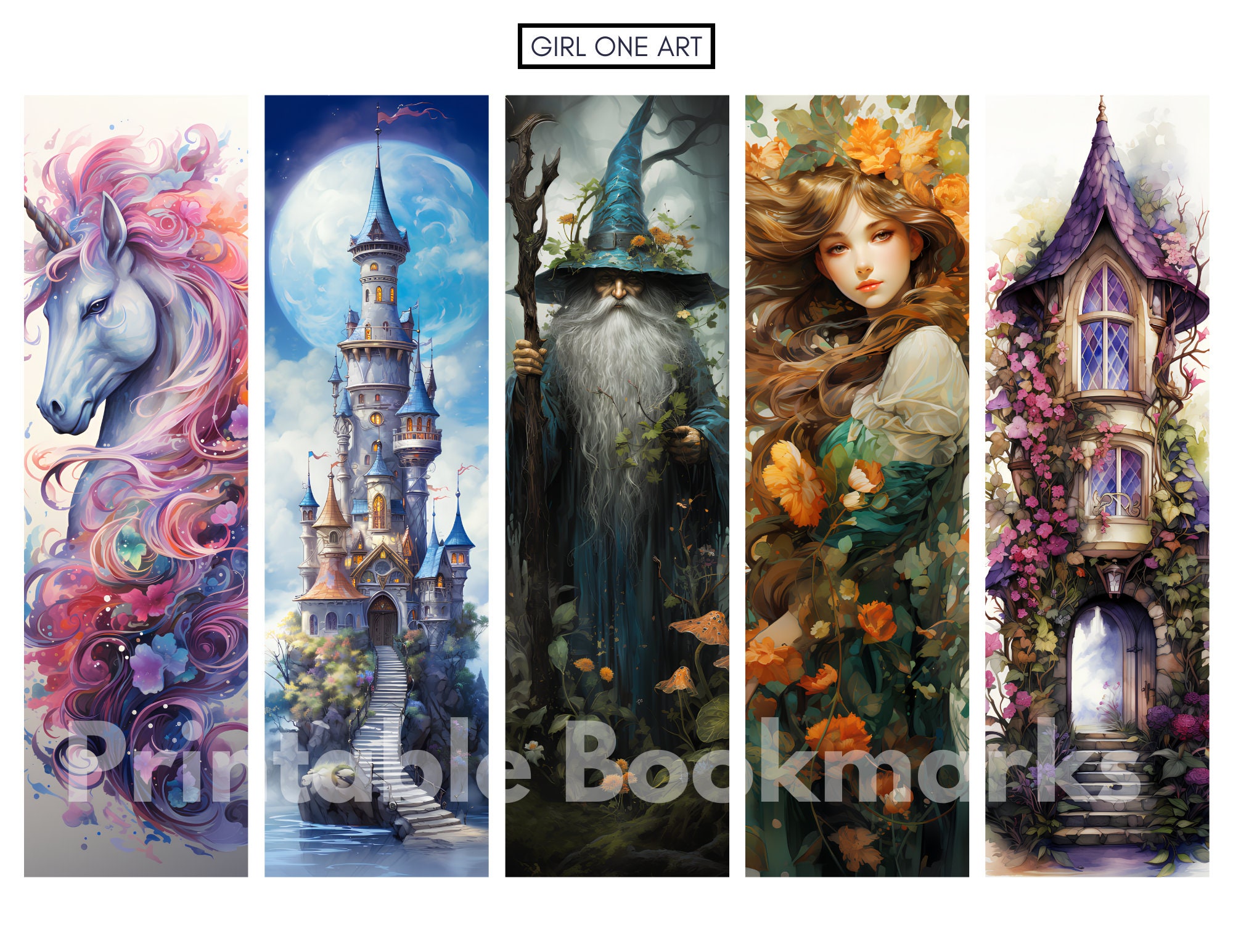 Fantasy Fairy Tale Printable Bookmarks Bundle Digital Download - Etsy UK