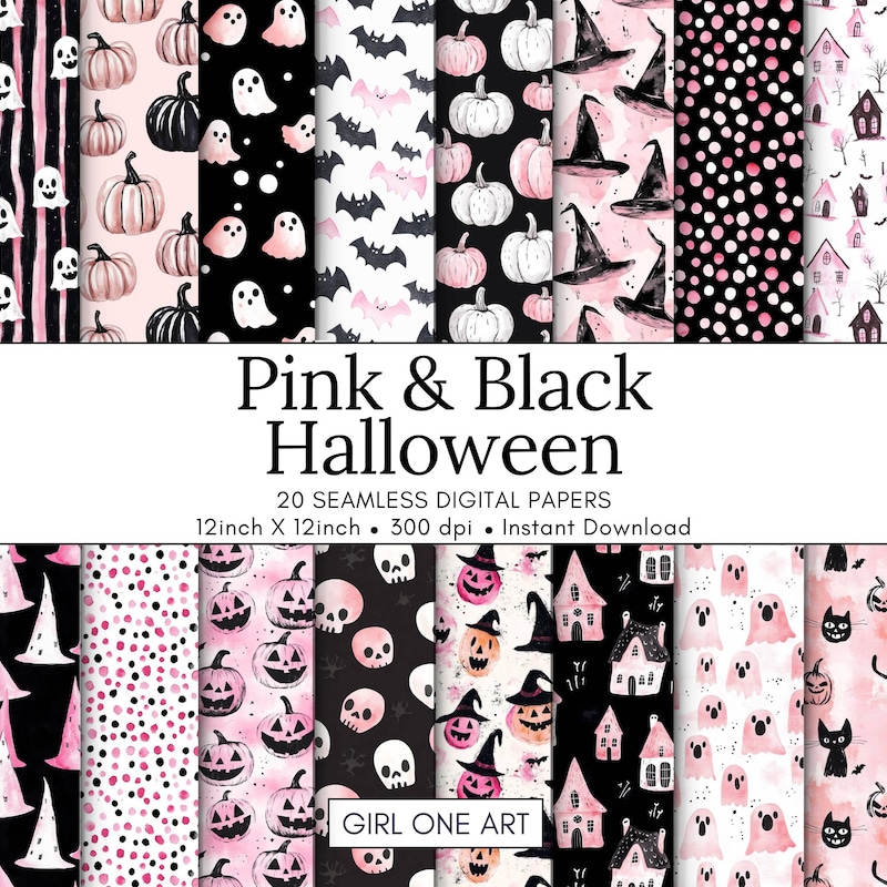 Whimsical Halloween Digital Paper - Etsy