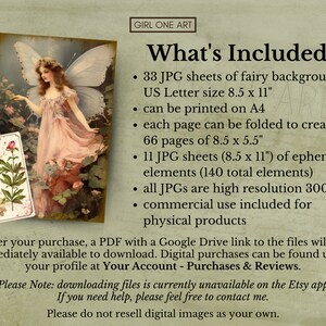 Fairy Garden Junk Journal Kit Instant Download Digital Scrapbook Paper ...