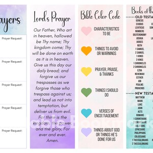 Bible Study Printable Bookmark Set Print Cut Books of the Bible ...