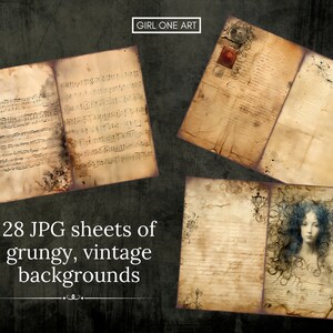 Grunge Junk Journal Kit Instant Download Digital Scrapbook Paper Kit ...