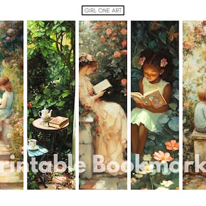Garden Reading Printable Bookmarks Bundle Downloadable PNG JPG Reader ...