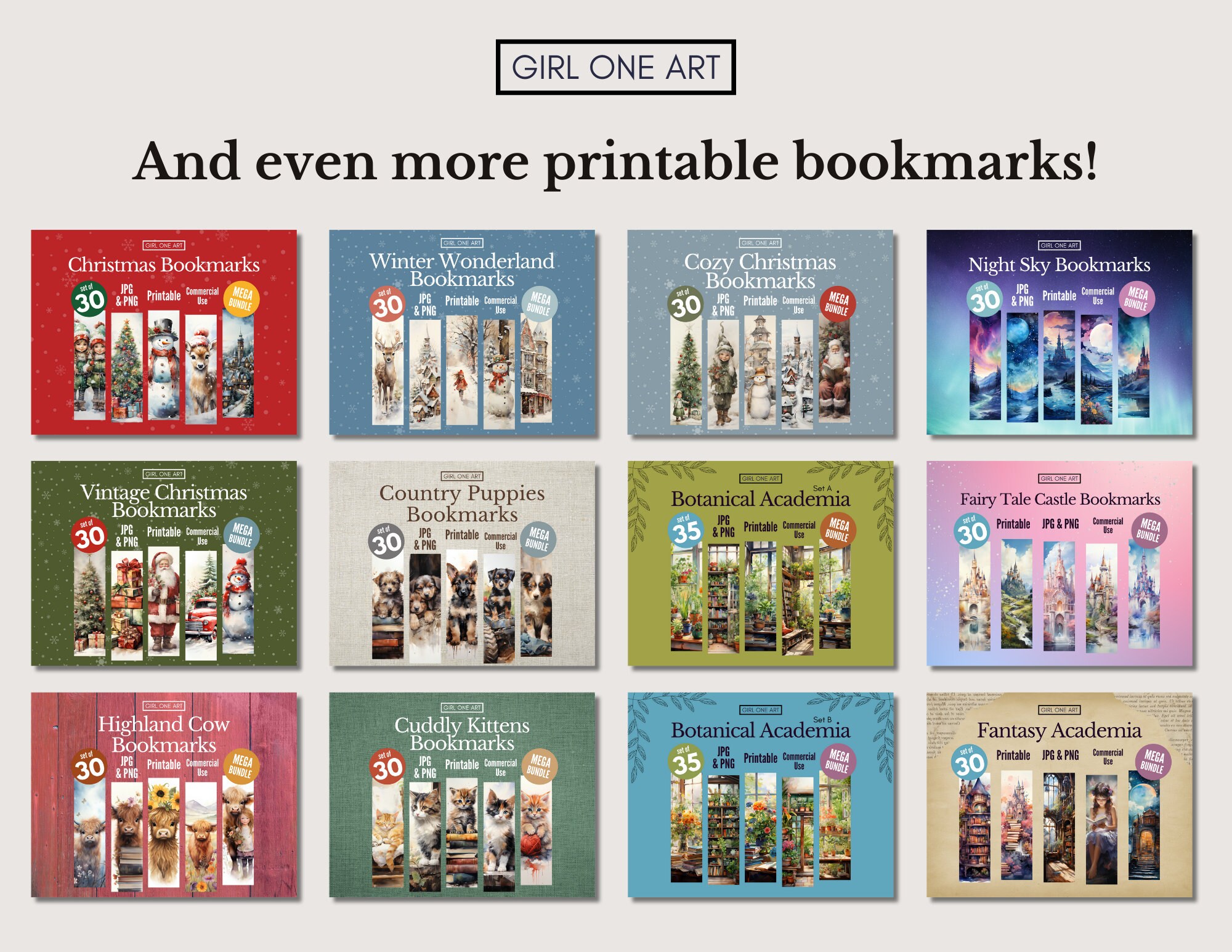 Halloween Printable Bookmarks Mega Bundle, Spooky Witches, Haunted ...