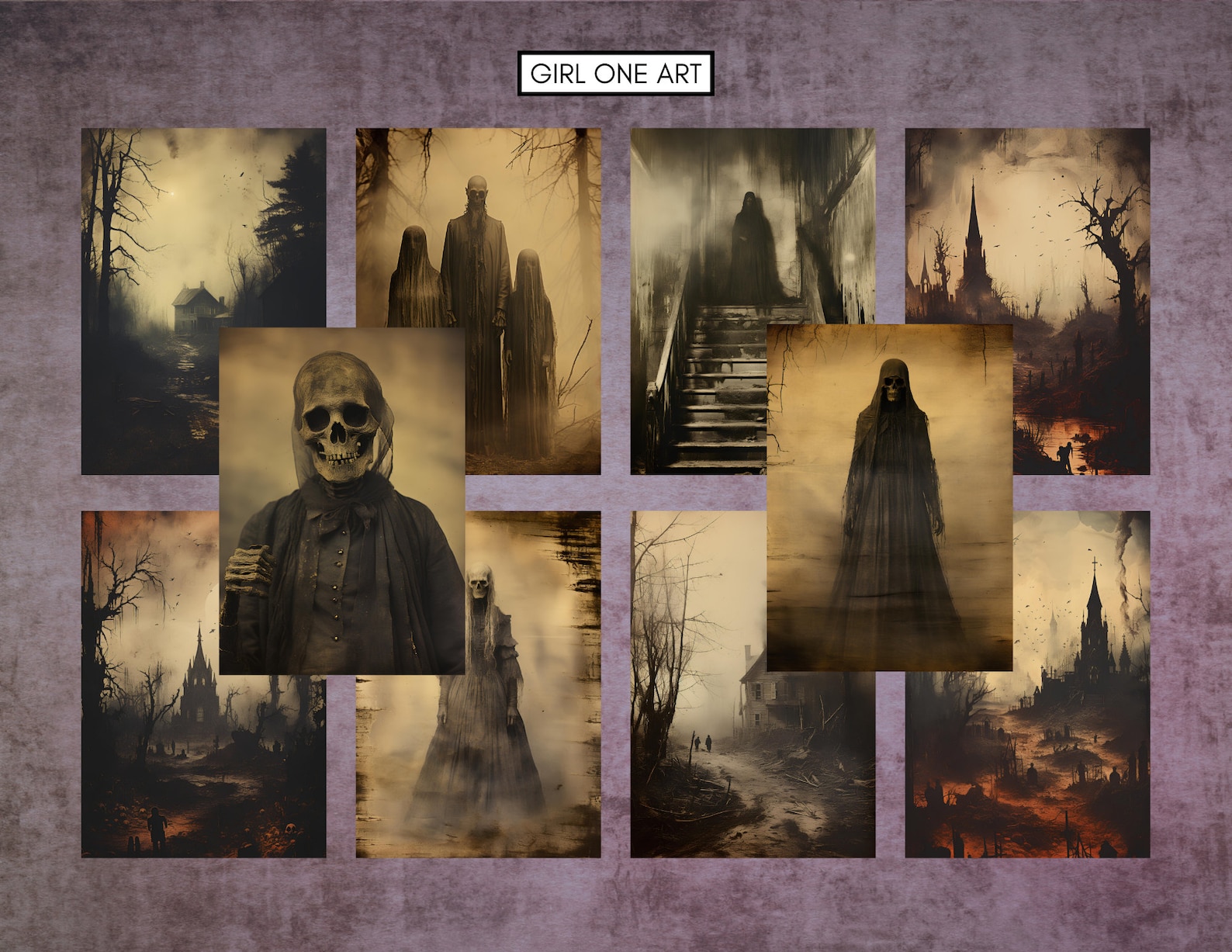 Dark Gothic Junk Journal Pages Instant Download Digital Scrapbook Paper ...