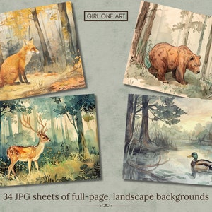 Woodland Junk Journal Kit Digital Download Scrapbook Paper Forest Fairy ...