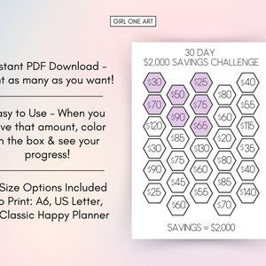 Money Saving Challenge Savings Tracker Printables Savings Tracker ...